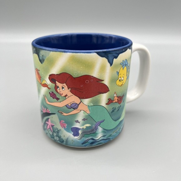 Disney | Dining | Vtg Disney The Little Mermaid Coffee Mug 99s Made In ...